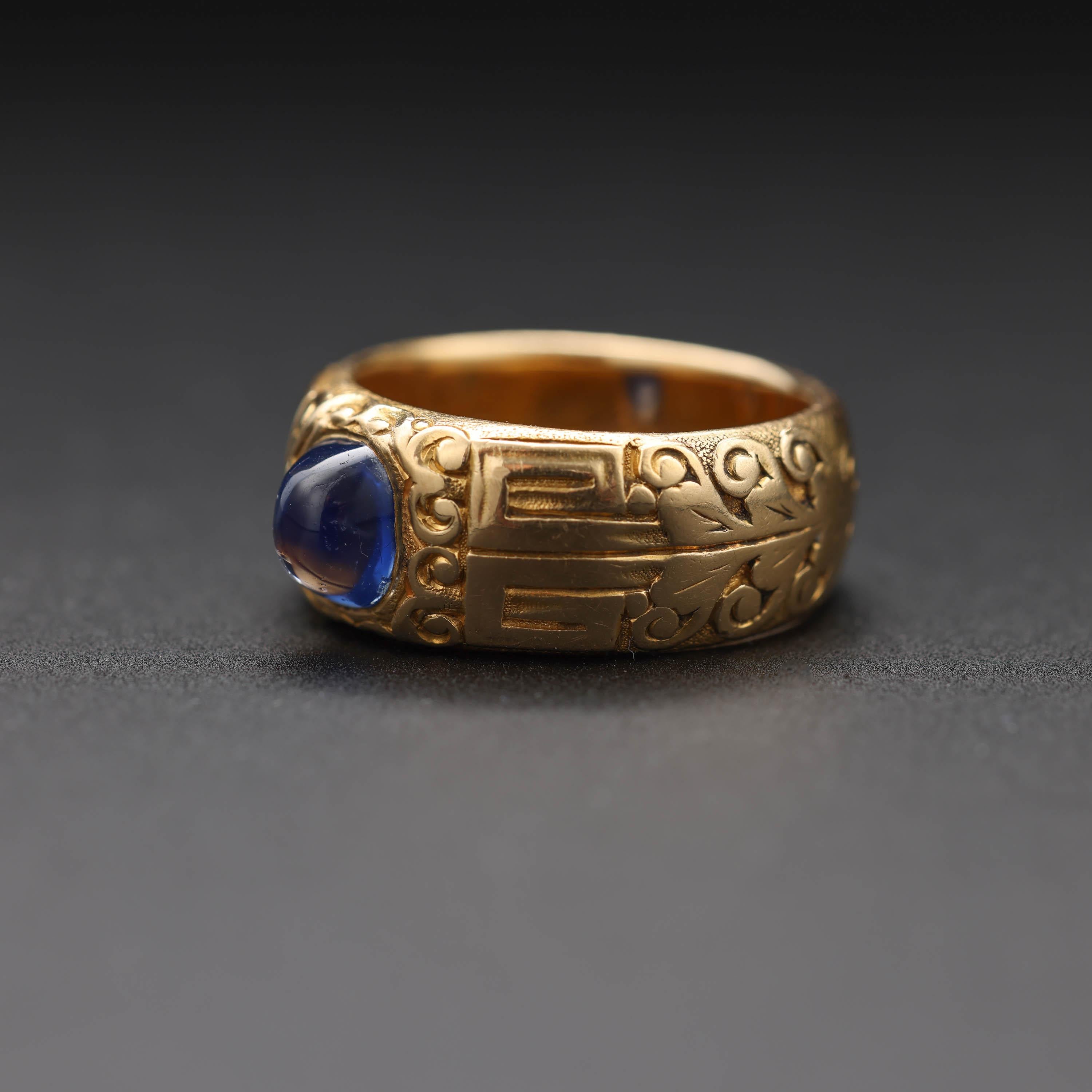 Tiffany and Co. Gilded Age Certified Untreated Kashmir Sapphire Ring ...