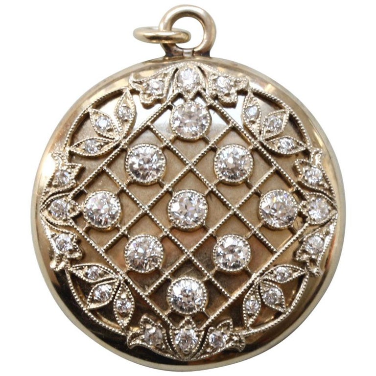 Tiffany and Co. Gold and Diamond Secret Locket at 1stDibs