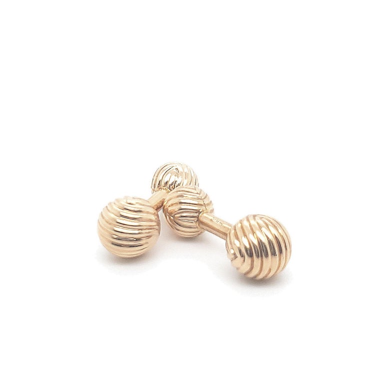 Tiffany and Co. Gold Barbell Cufflinks at 1stDibs | tiffany gold cufflinks