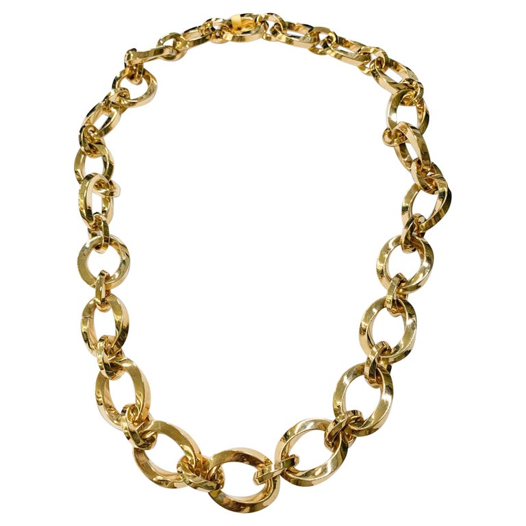 Tiffany and Co. Gold Chain Necklace and Bracelet Combo For Sale at 1stDibs