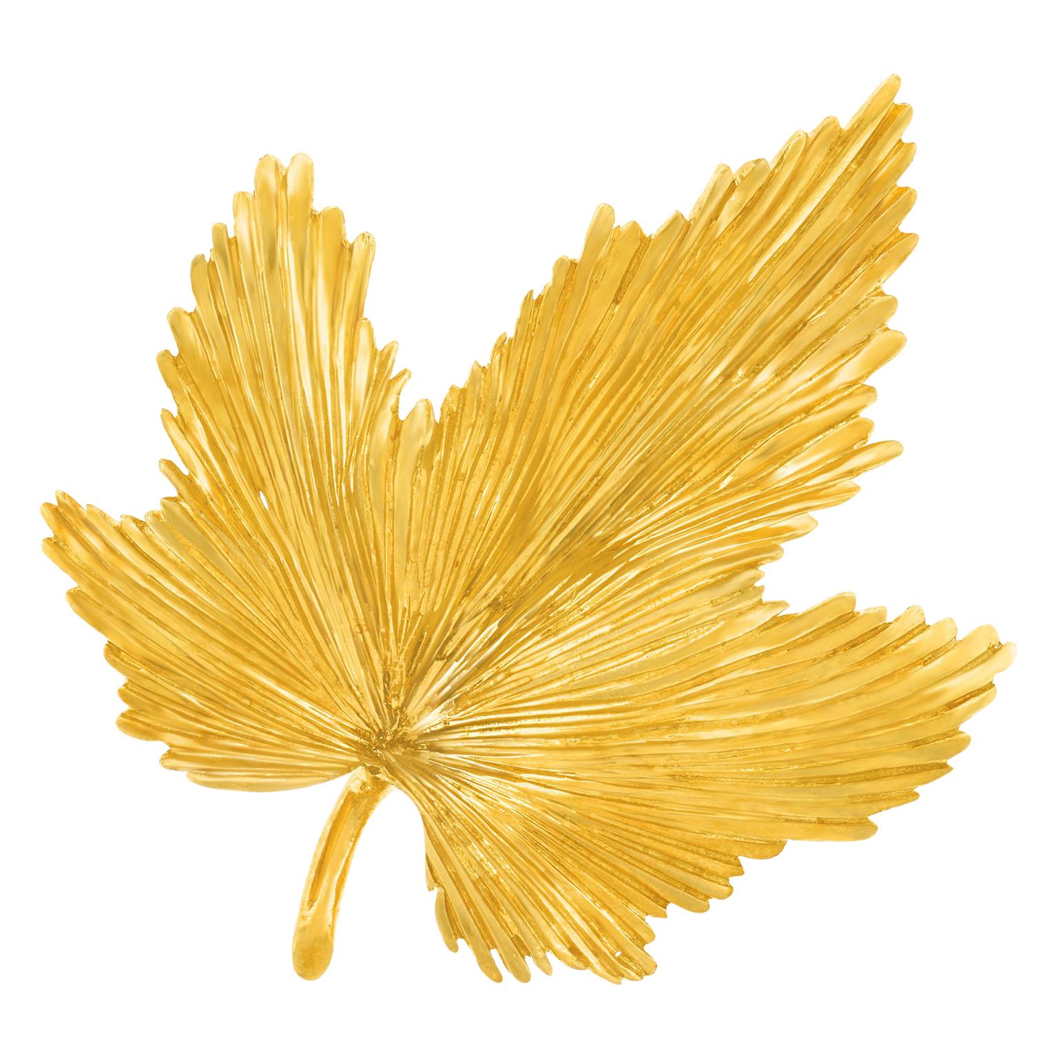 Tiffany and Co. Gold Leaf Brooch at 1stDibs