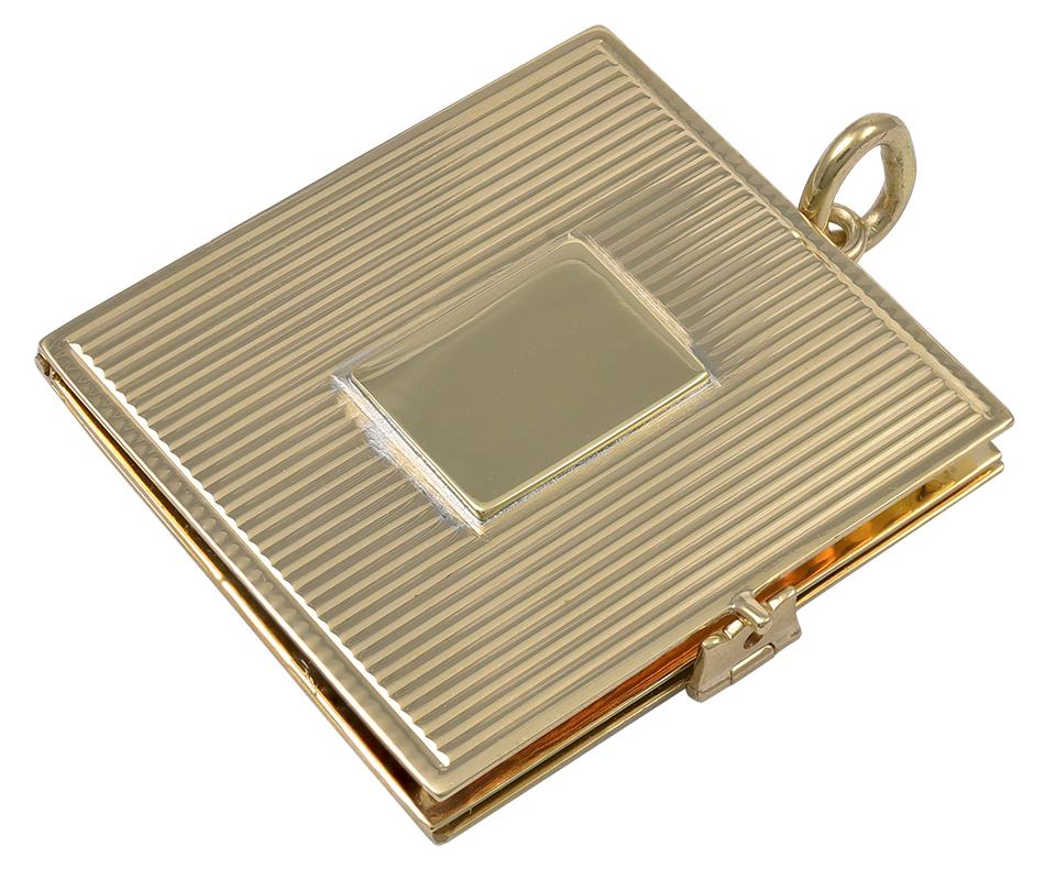 Tiffany and Co. Gold Locket with 8 Pages at 1stDibs | tiffany gold ...