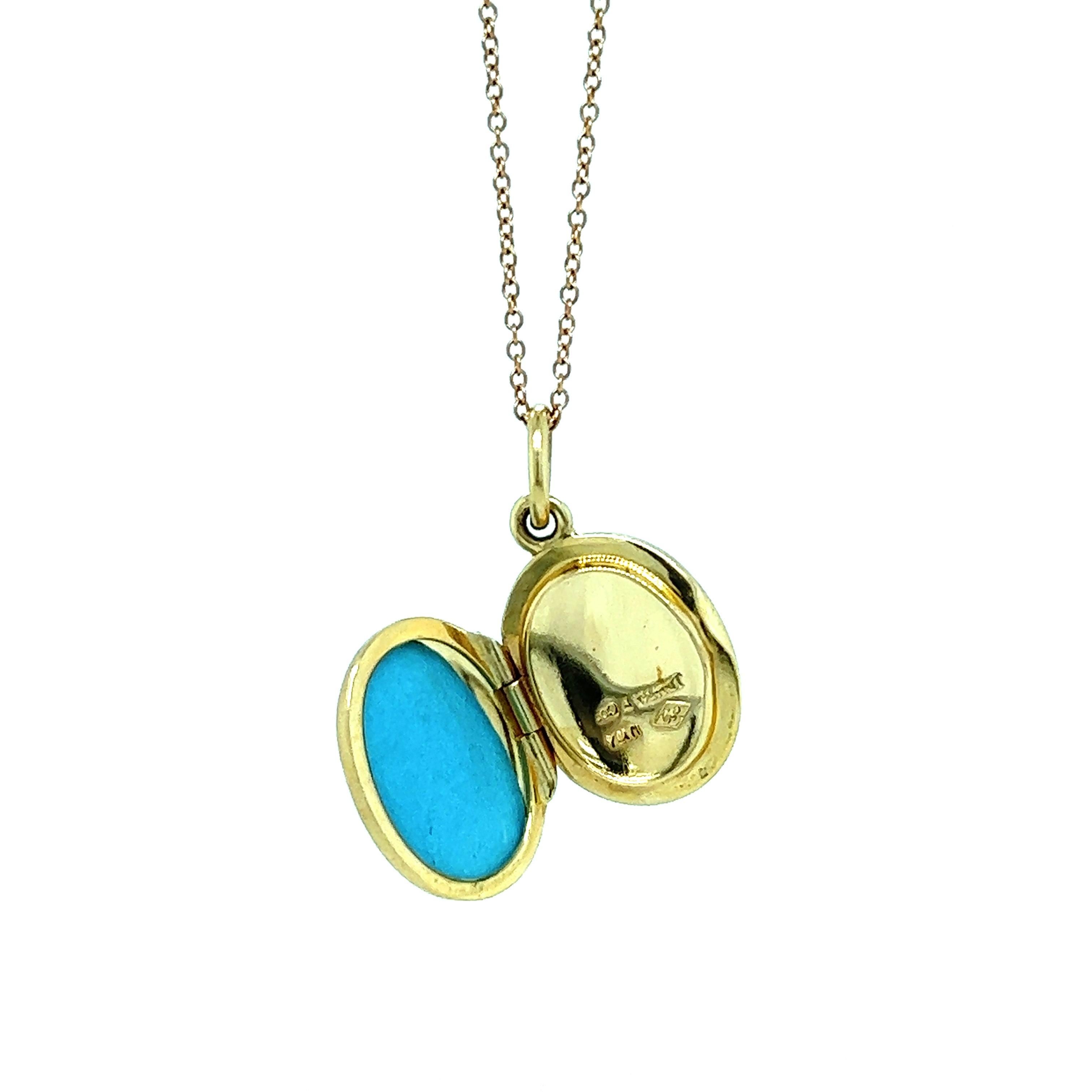 Tiffany and Co. Gold Pendant Locket For Sale at 1stDibs