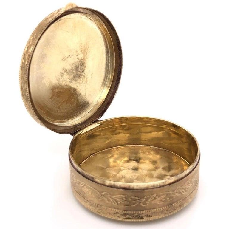 Tiffany and Co. Gold Trinket Box with Ring Holder Estate Fine ...