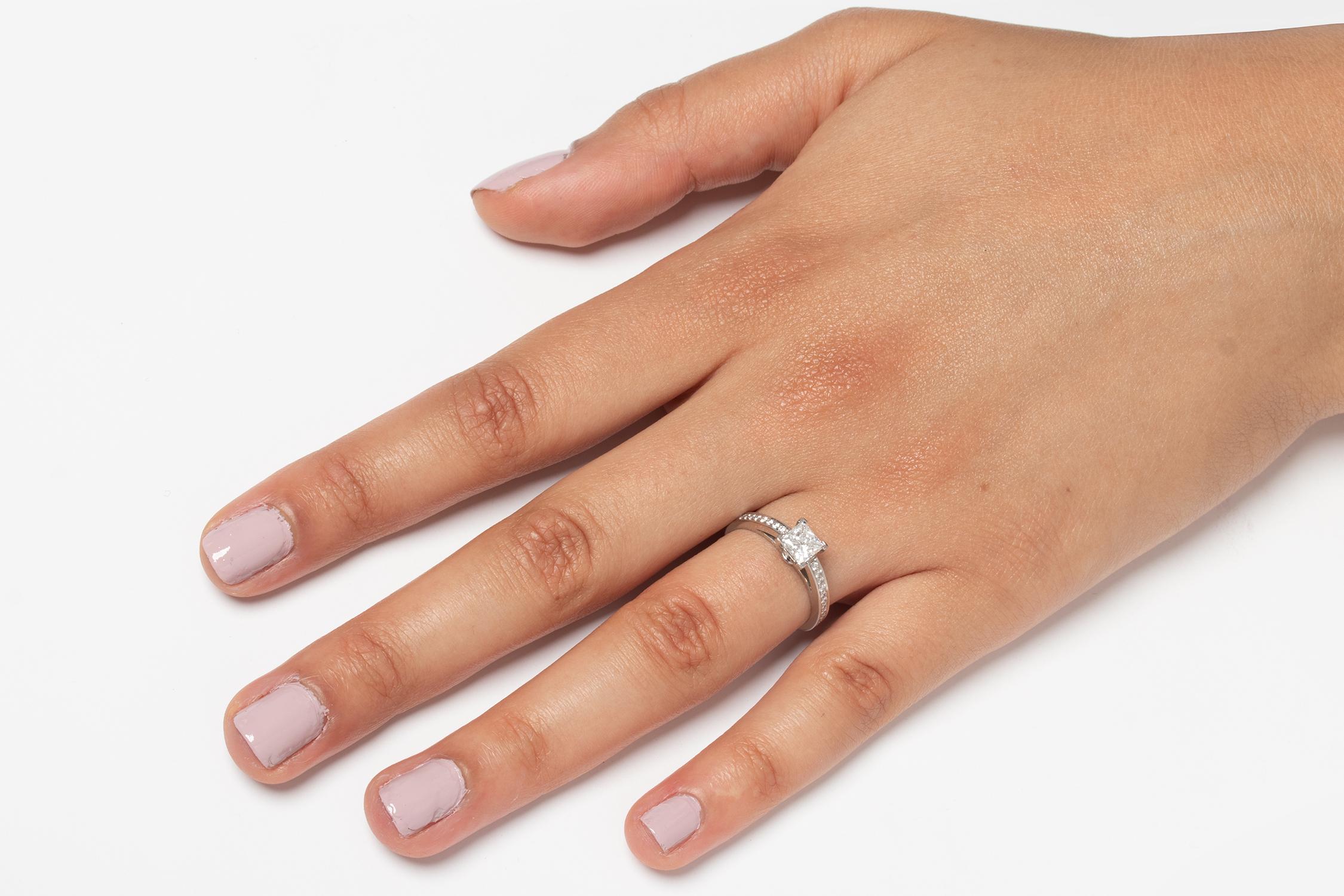 Tiffany and Co. ‘Grace’ Princess Cut Diamond Ring at 1stDibs