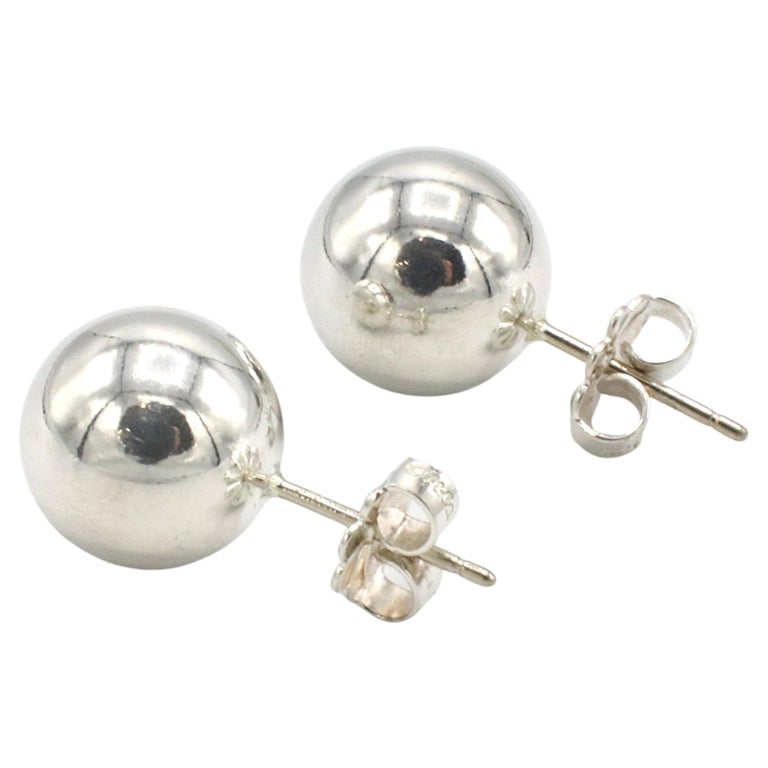 Tiffany and Co. Hardware Sterling Silver Ball Bead Stud Earrings For ...