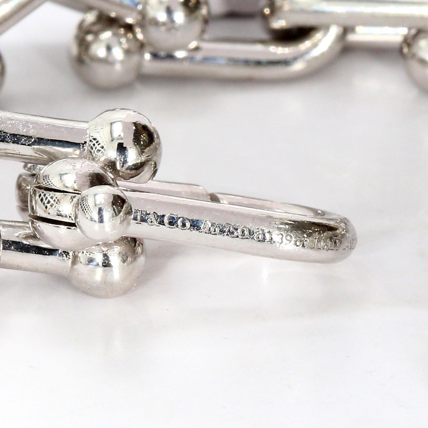 Tiffany and Co. HardWear Medium Link Bracelet in 18k White Gold with ...
