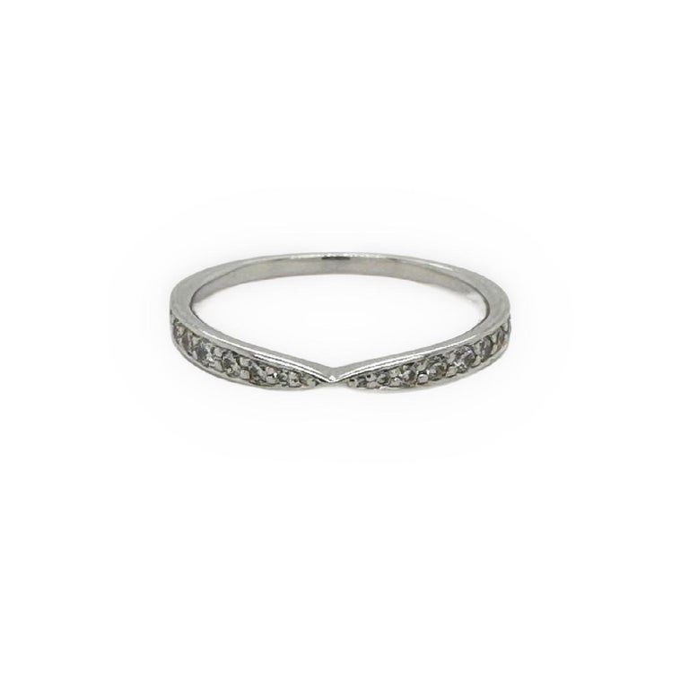 Tiffany and Co. Harmony Diamond Platinum Band Ring For Sale at 1stDibs