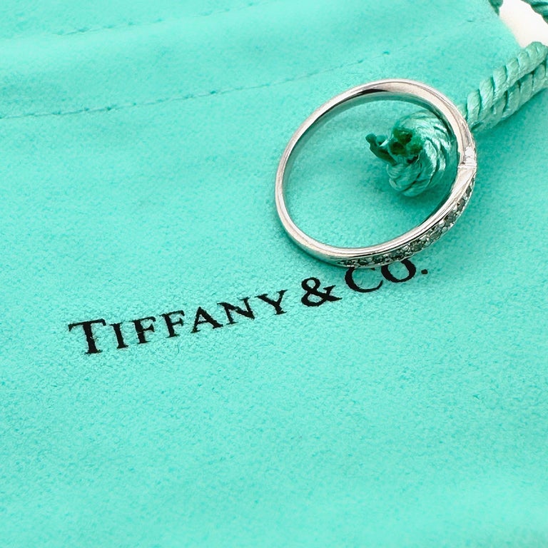 Tiffany and Co. Harmony Diamond Platinum Band Ring For Sale at 1stDibs