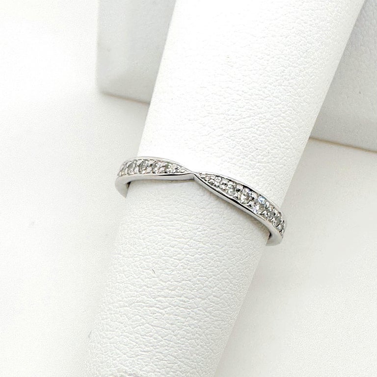 Tiffany and Co. Harmony Diamond Platinum Band Ring For Sale at 1stDibs