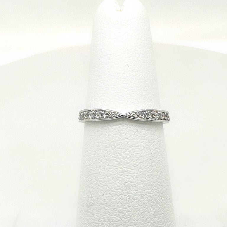 Tiffany and Co. Harmony Diamond Platinum Band Ring For Sale at 1stDibs