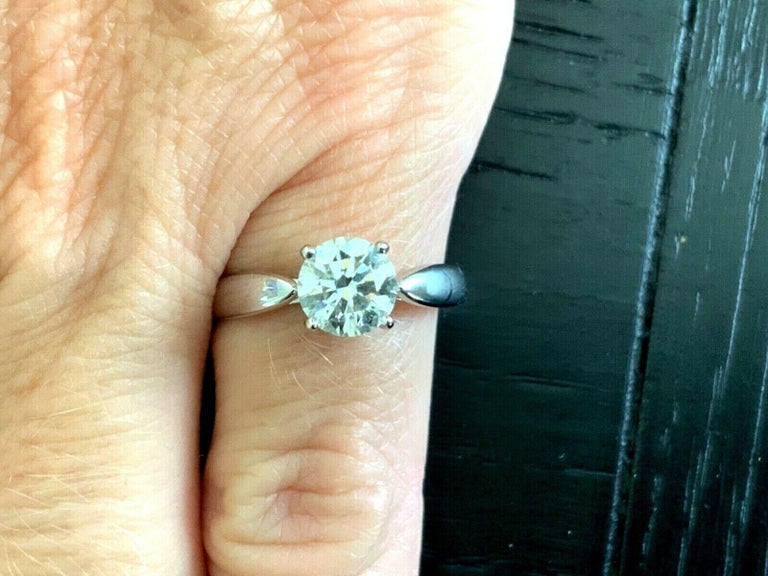 Tiffany and Co. Harmony Platinum and Diamond Ring 1.02 Carat Internal ...