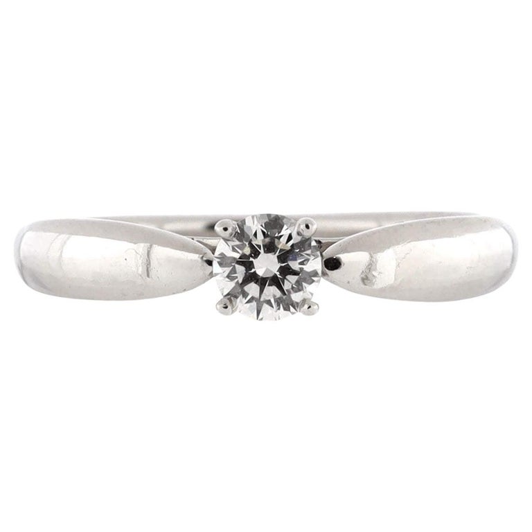 Tiffany and Co. Harmony Solitaire Ring Platinum with RBC Diamond 0.10-0 ...