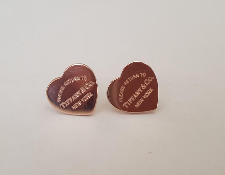 Tiffany and Co. Heart Earrings, Rubelo Metal, Please Return to Tiffany ...