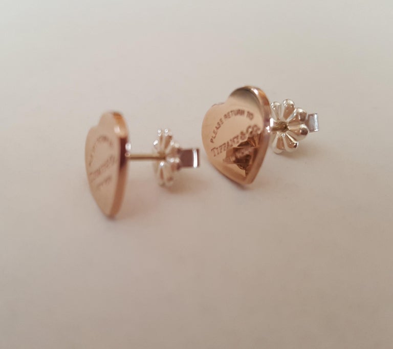Tiffany and Co. Heart Earrings, Rubelo Metal, Please Return to Tiffany ...