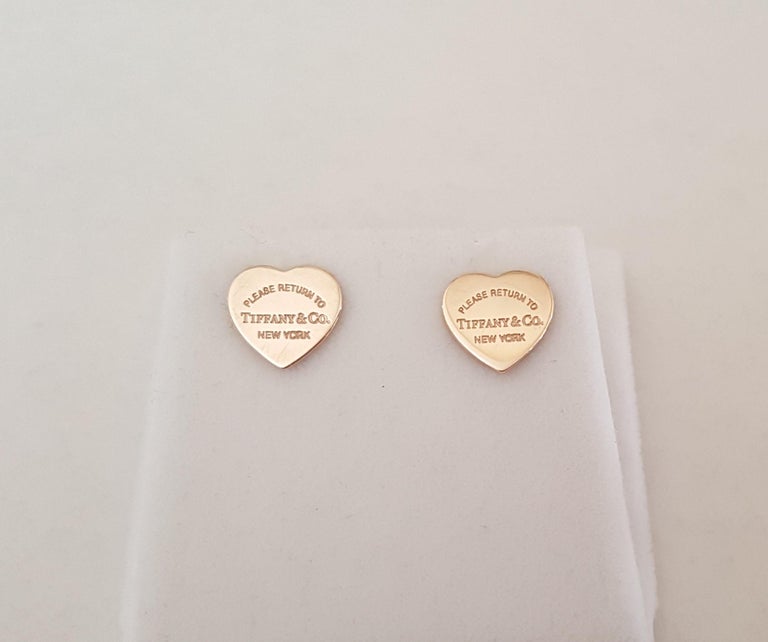 Tiffany and Co. Heart Earrings, Rubelo Metal, Please Return to Tiffany ...