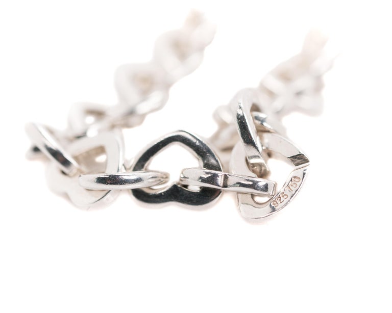 Tiffany and Co. Heart Link Bracelet, Sterling Silver and 18 Karat ...