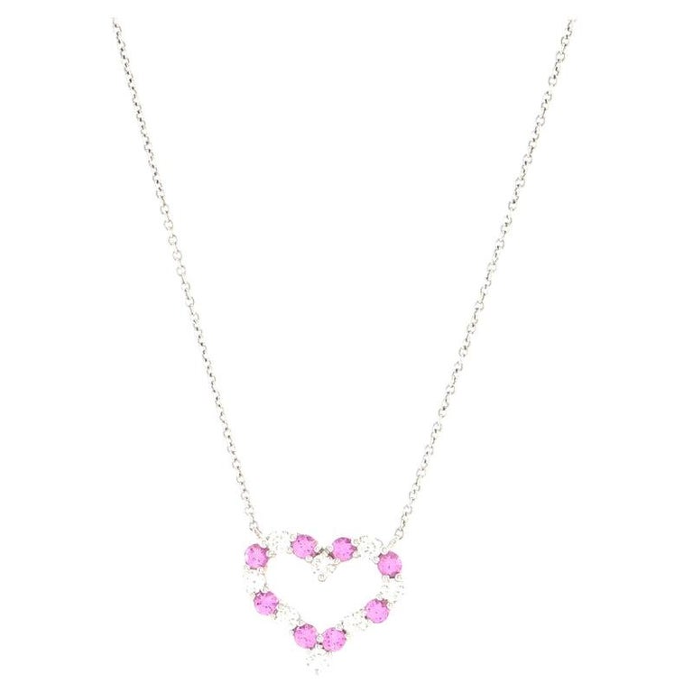 Tiffany And Co Pink Heart Necklace