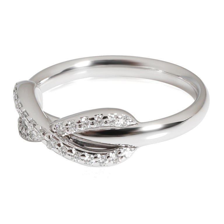 Tiffany and Co. Infinity Diamond Ring in 18K White Gold 0.13 CTW For ...