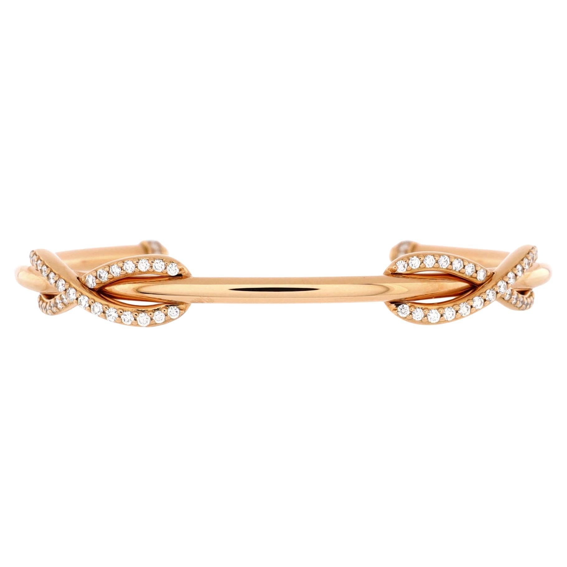 Tiffany and Co. Infinity Double Cuff Bracelet 18K Rose Gold with ...