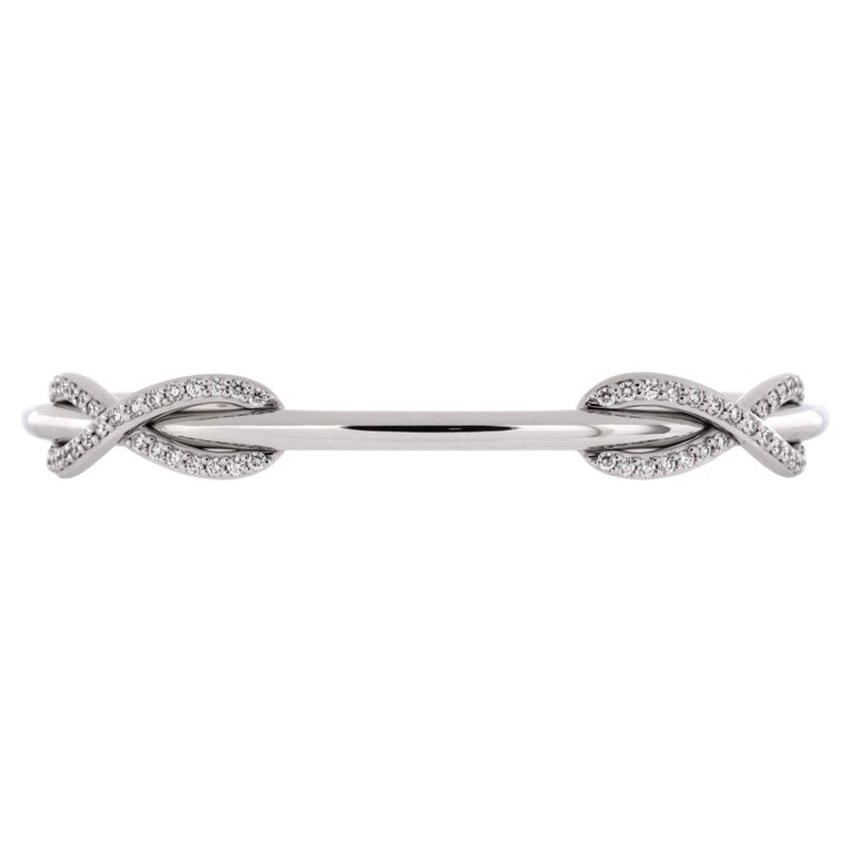 Tiffany and Co. Infinity Double Cuff Bracelet 18k White Gold with ...