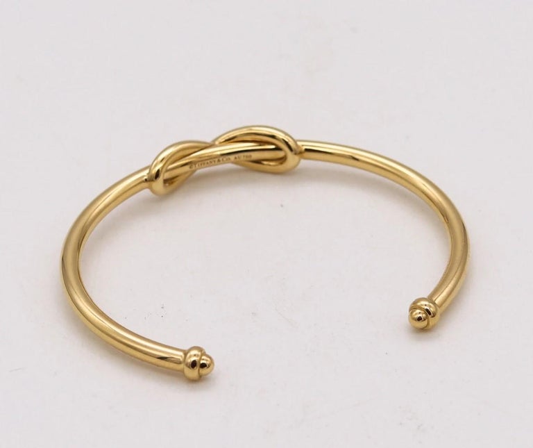 Tiffany and Co. Infinity Motif Cuff Bracelet in Solid 18Kt Yellow Gold ...