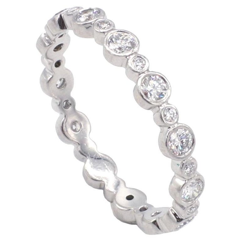 Tiffany and Co. Jazz Platinum Diamond .60 Carat Eternity Band Ring For ...