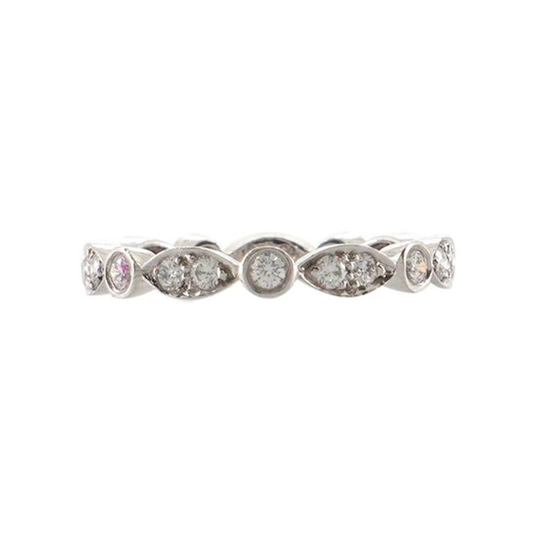 Tiffany and Co. Jazz Swing Ring Platinum with Diamonds at 1stDibs