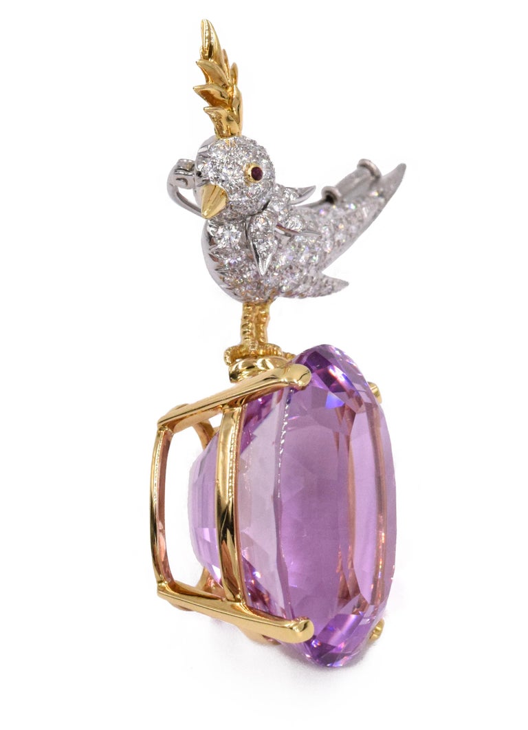 Tiffany and Co. Jean Schlumberger Kunzite Bird on a Rock Brooch at ...