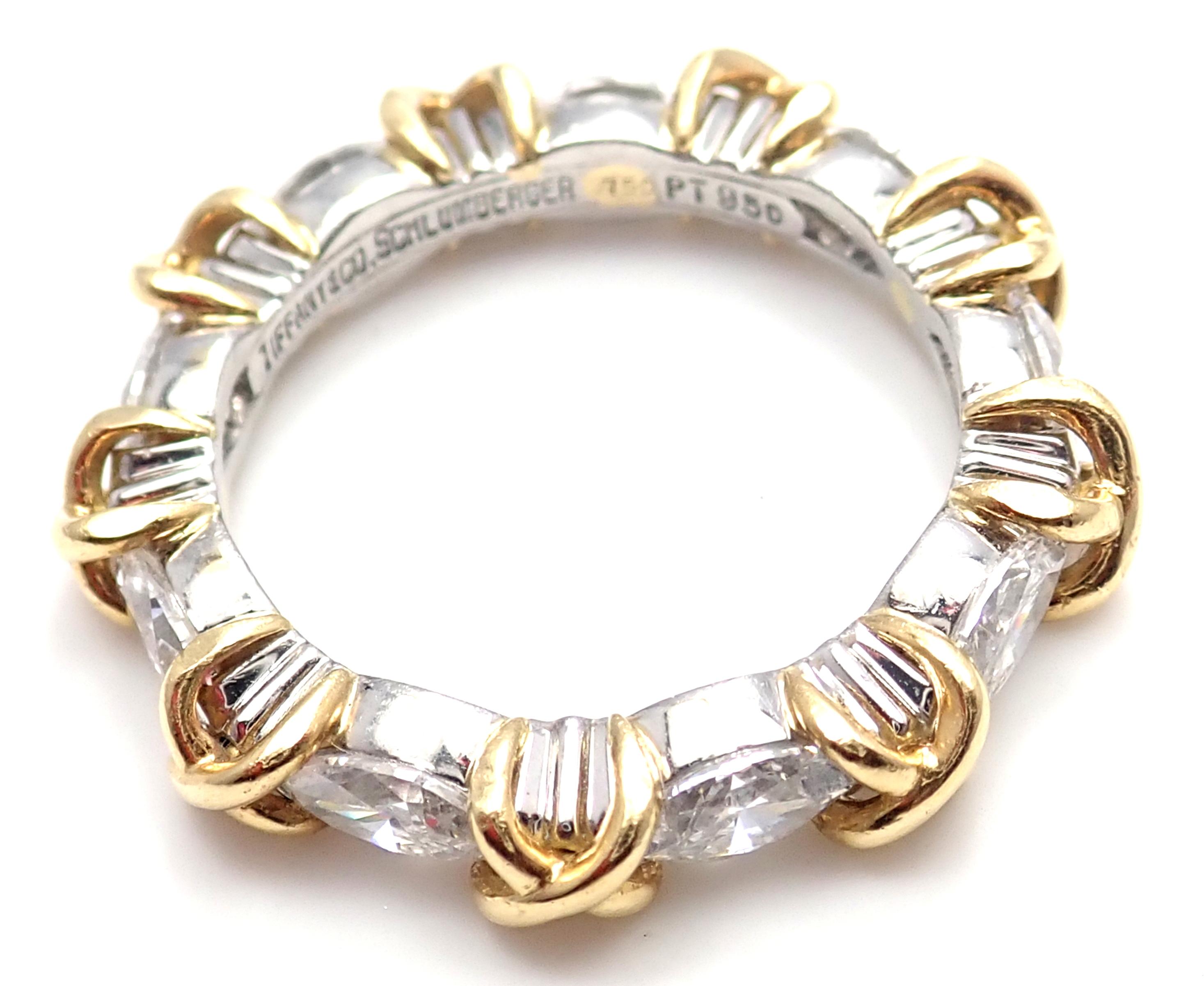 Tiffany and Co. Jean Schlumberger Diamond Yellow Gold and Platinum Band ...
