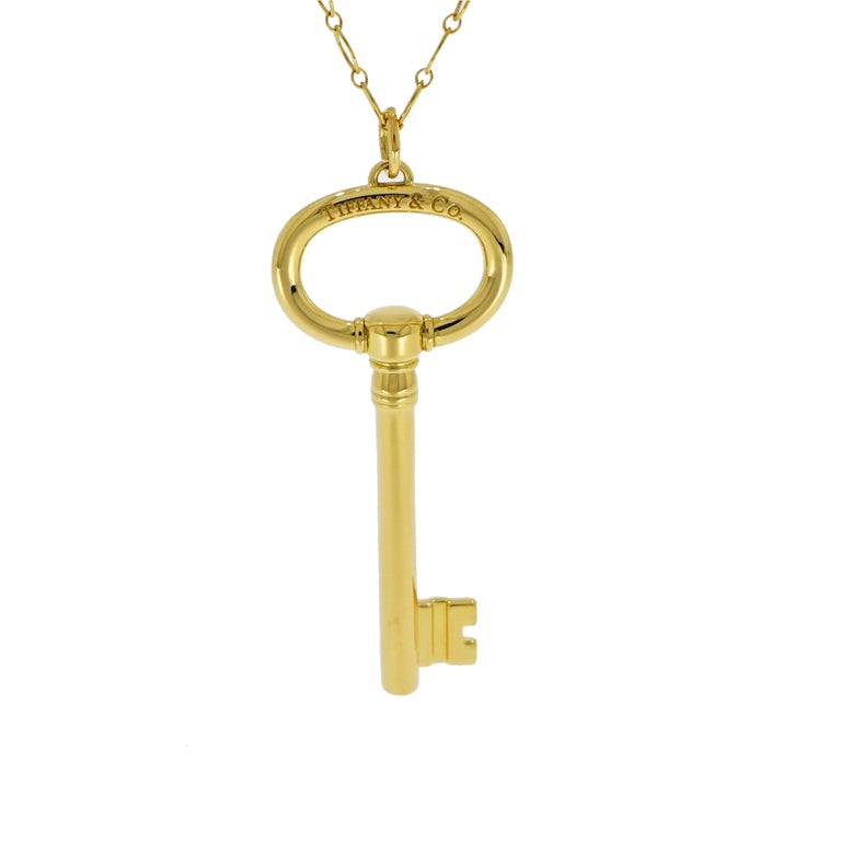 Tiffany and Co. Key Pendant with Yellow Gold Chain at 1stDibs | chain ...