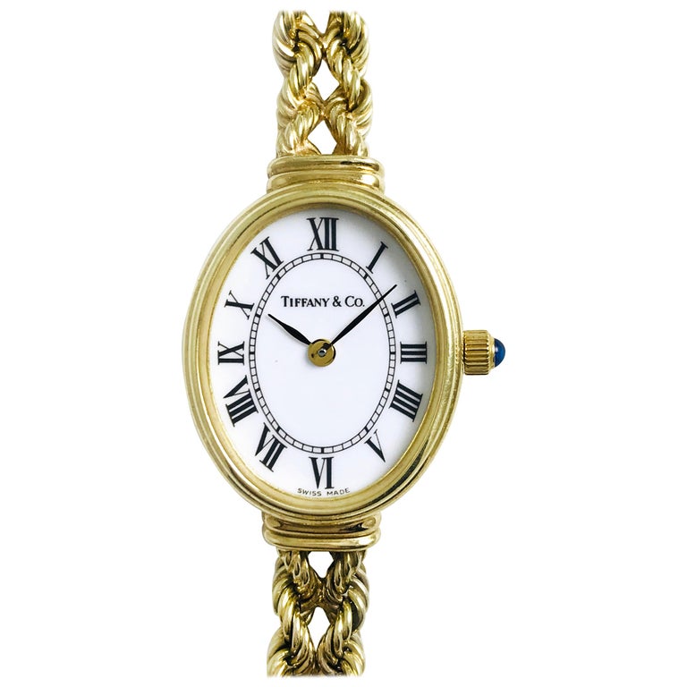 Tiffany and Co. Ladies Gold Bracelet Watch, Circa 1996 at 1stDibs