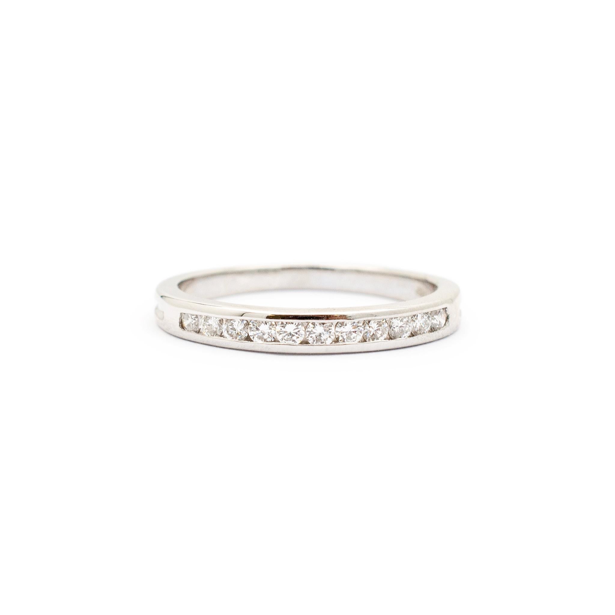 Tiffany and Co. Ladies Platinum Channel Set Diamond Wedding Band For ...