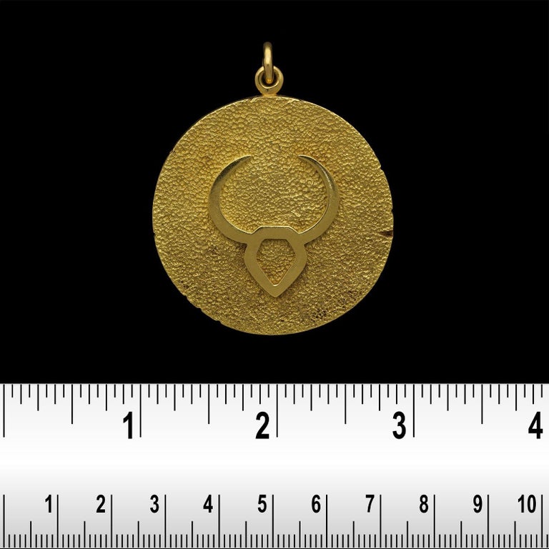 Tiffany and Co. Large Heavy Vintage Taurus The Bull Zodaic Pendant ...