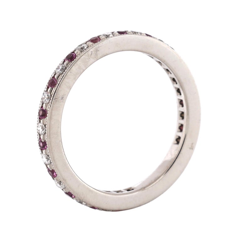 Tiffany and Co. Legacy Band Ring Platinum with Pink Sapphires and ...