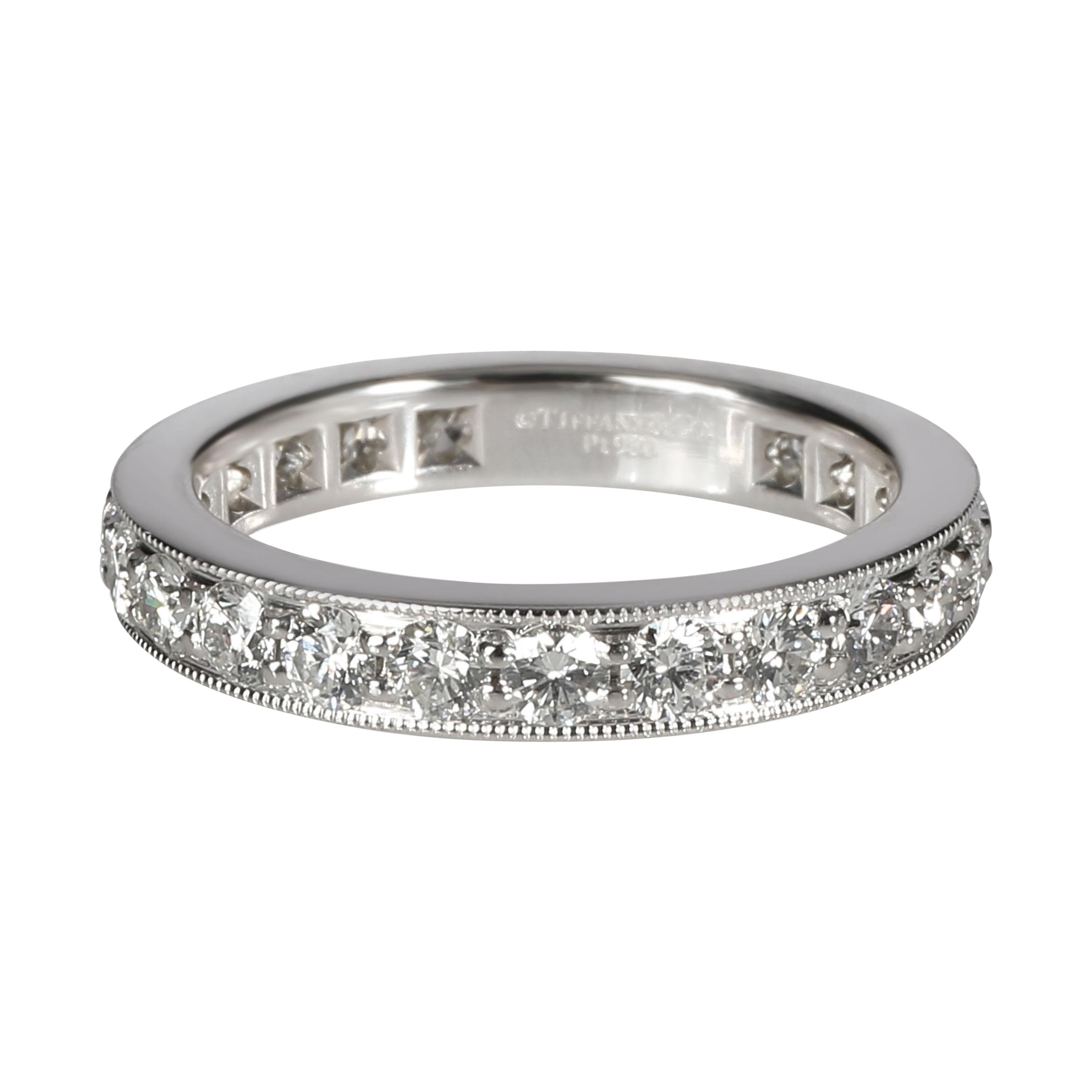 Tiffany and Co. Legacy Collection Sapphire/ Diamond Eternity Band Ring ...