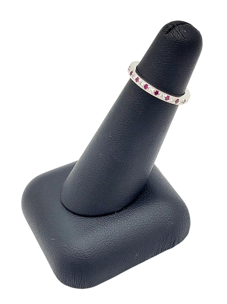 Tiffany and Co. Legacy Collection Ruby and Diamond Eternity Band Ring ...