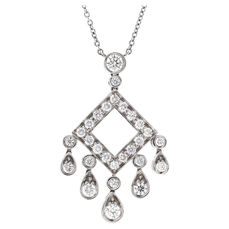 Tiffany and Co. Legacy Pendant Necklace Platinum with Diamonds For Sale ...