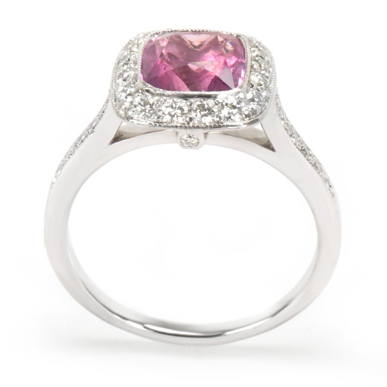 Tiffany and Co. Legacy Pink Sapphire and Diamond Ring in Platinum 0.54 ...