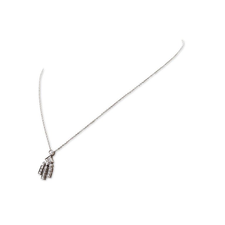 Tiffany and Co. Legacy Platinum Diamond Pendant Necklace at 1stDibs