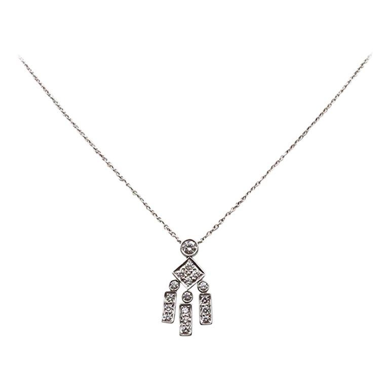 Tiffany and Co. Legacy Platinum Diamond Pendant Necklace at 1stDibs