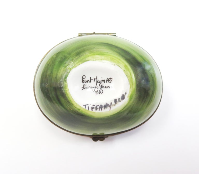 Tiffany and Co. Limoges France Box Hand-Painted Cut Watermelon Shape ...