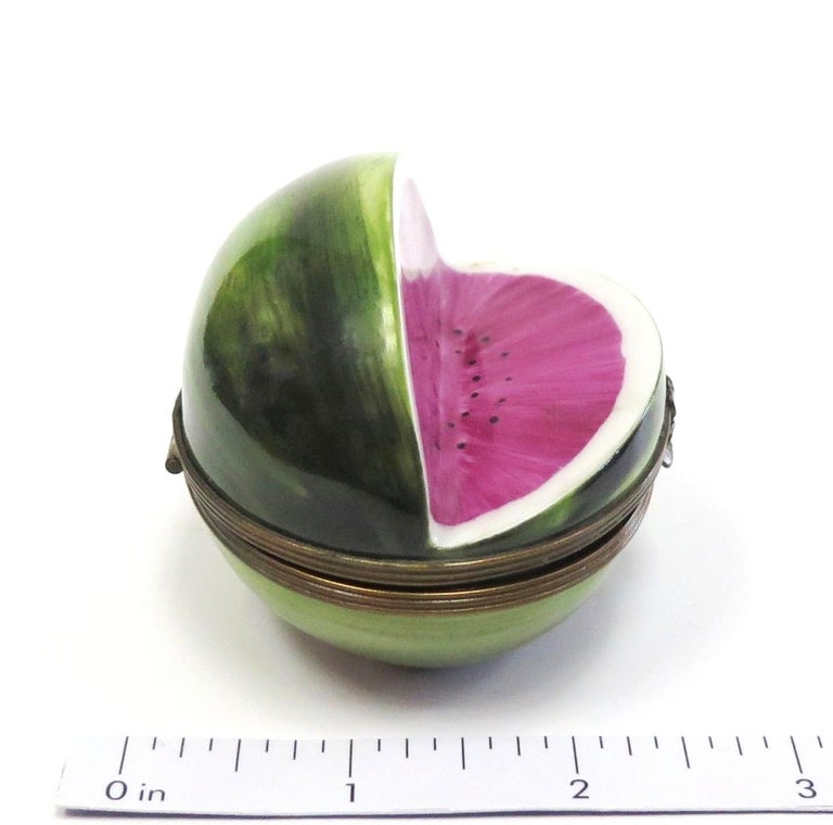 Tiffany and Co. Limoges France Box Hand-Painted Cut Watermelon Shape ...