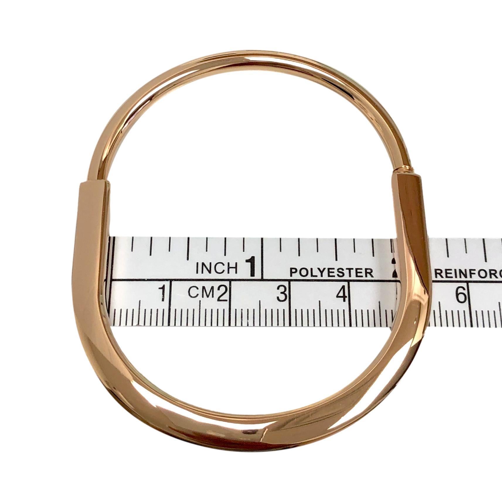 Tiffany and Co. Lock Bracelet in 18K Rose Gold X-Large For Sale at 1stDibs