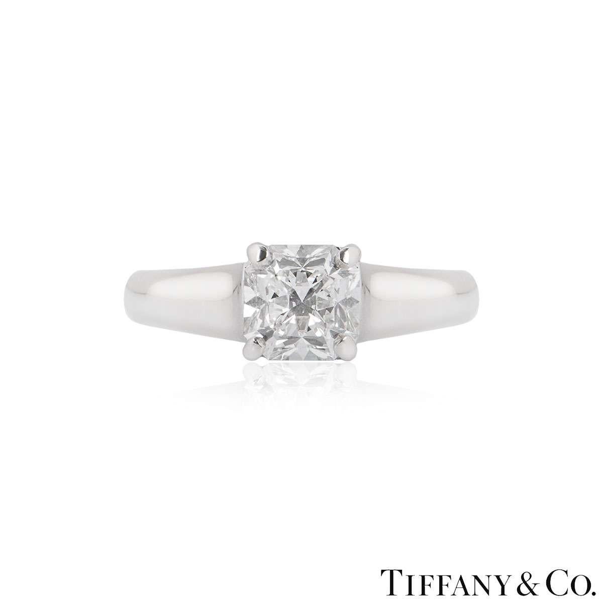 Tiffany and Co. Lucida Cut Diamond Engagement Ring 1.52ct G/VVS1 For Sale at 1stDibs ...