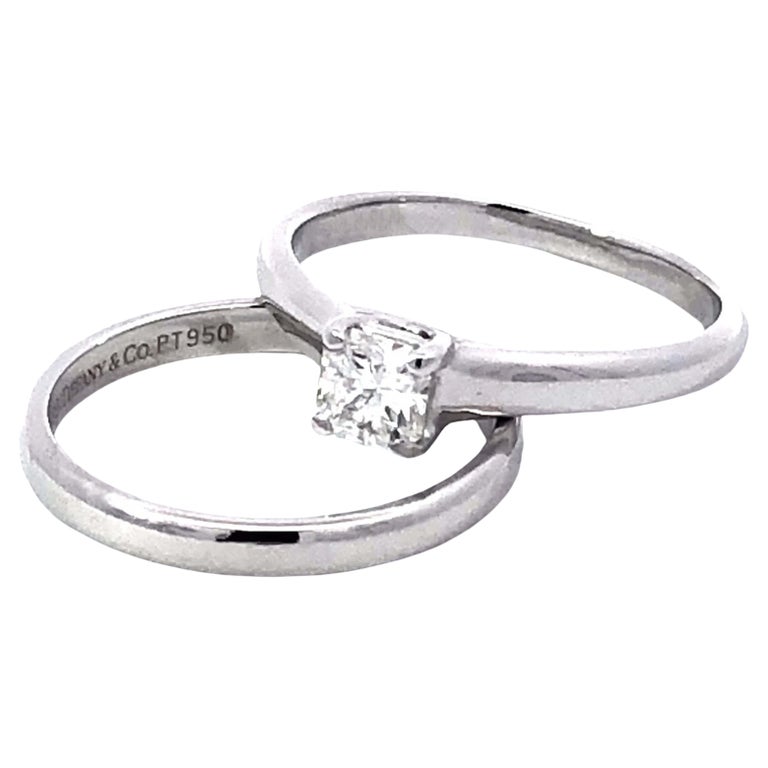 Tiffany and Co. Lucida Diamond Engagement Ring Set in Platinum, H VVS2 ...