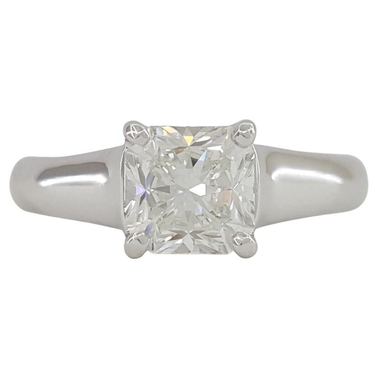 Tiffany and Co. Lucida Rectangular Brilliant Cut Diamond Solitaire Ring ...