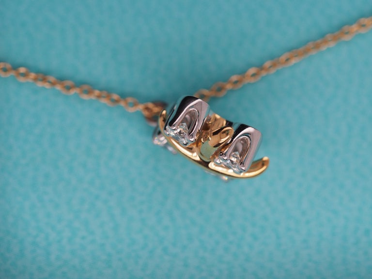 Tiffany and Co. Lynn Diamond Pendant 18k Yellow Gold and Platinum For ...