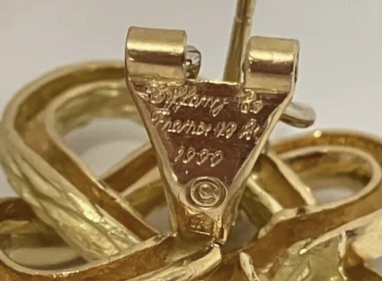 Tiffany and Co. Made in France 18k Yellow Gold Earrings, Circa 1990 For ...