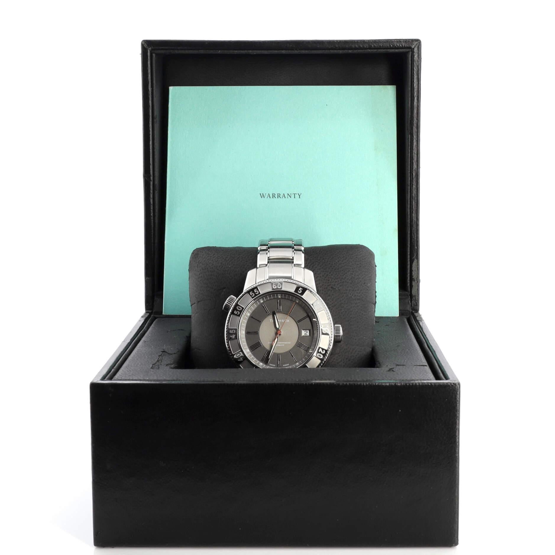 Tiffany and Co. Mark T-57 Automatic Watch Stainless Steel 42 at 1stDibs ...